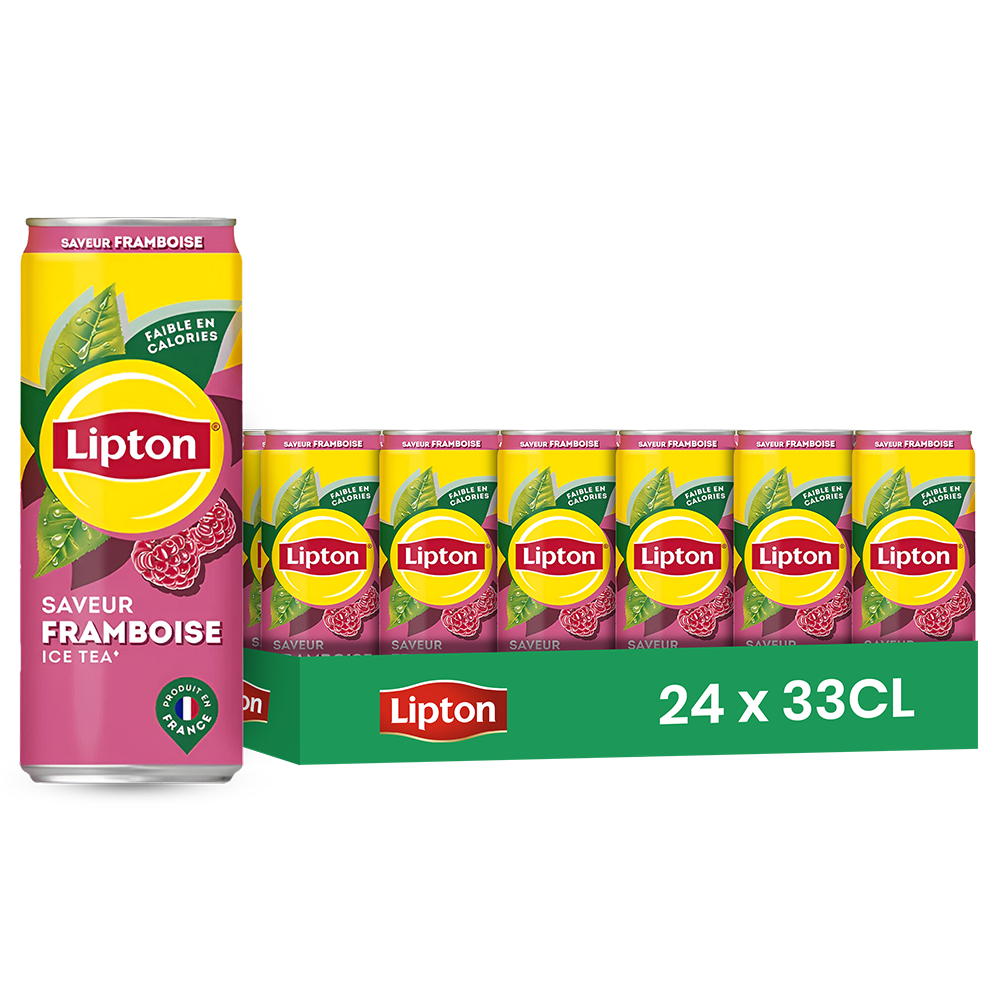 Lipton Ice Tea Framboise Pack 24 x 33CL Slim – Thé Glacé Saveur Frambo ...